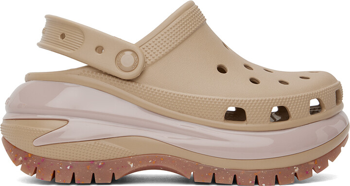 Crocs Beige Mega Crush Clogs - ShopStyle Sandals