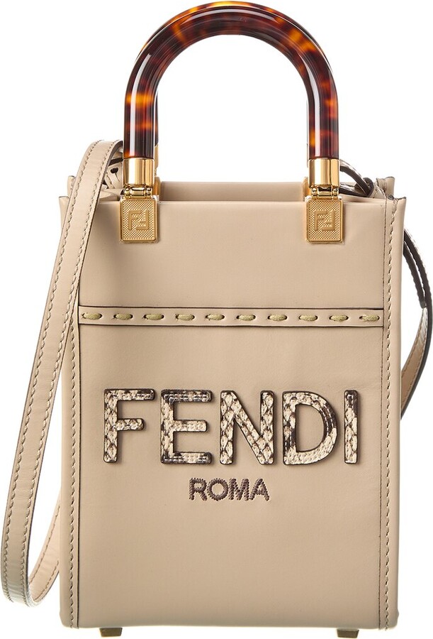 Fendi Sunshine Mini Leather Tote - ShopStyle
