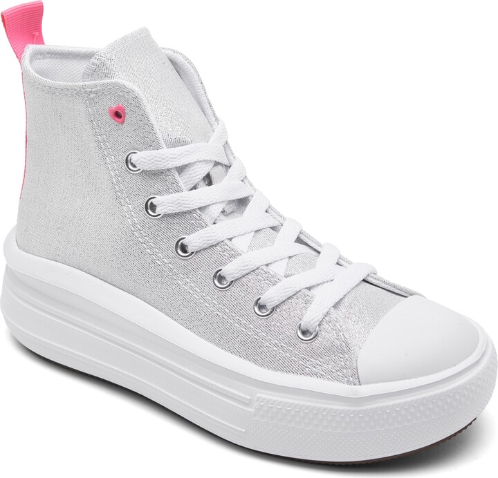 Converse Little Girls Chuck Taylor All Star Move Sparkle Platform High ...