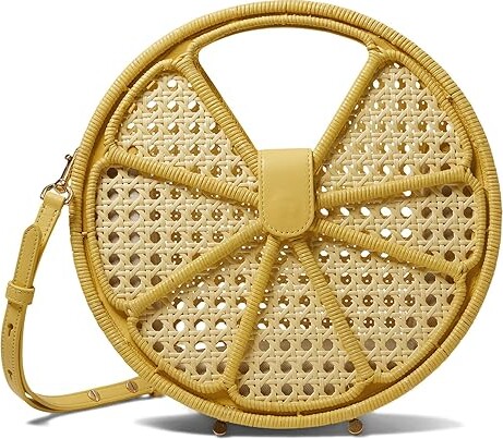 Kate Spade Lemon Drop Raffia Lemon Slice Top-Handle Satchel (Dandelion ...