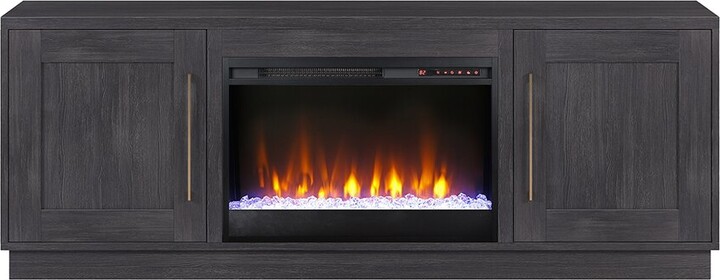 Abraham + Ivy Tillman Rectangular Tv Stand With 26" Crystal Fireplace ...