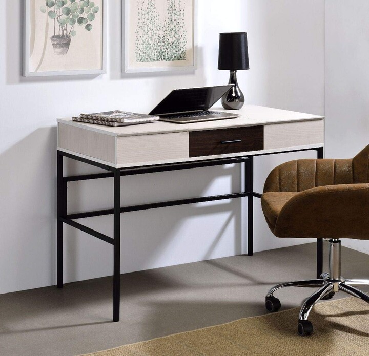NicBex Home Office Desks Industrial Design Writing Desk with Built-in ...