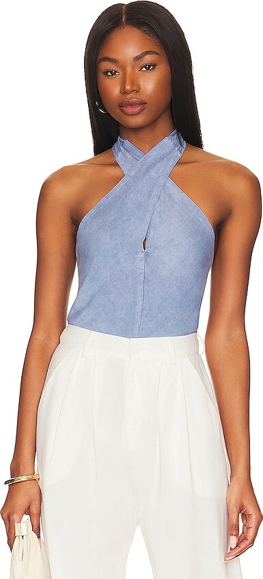 Bella Dahl Cross Neck Smocked Halter Top - ShopStyle