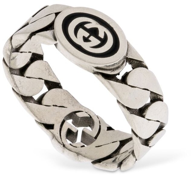 Gucci Wide interlocking G ring - ShopStyle