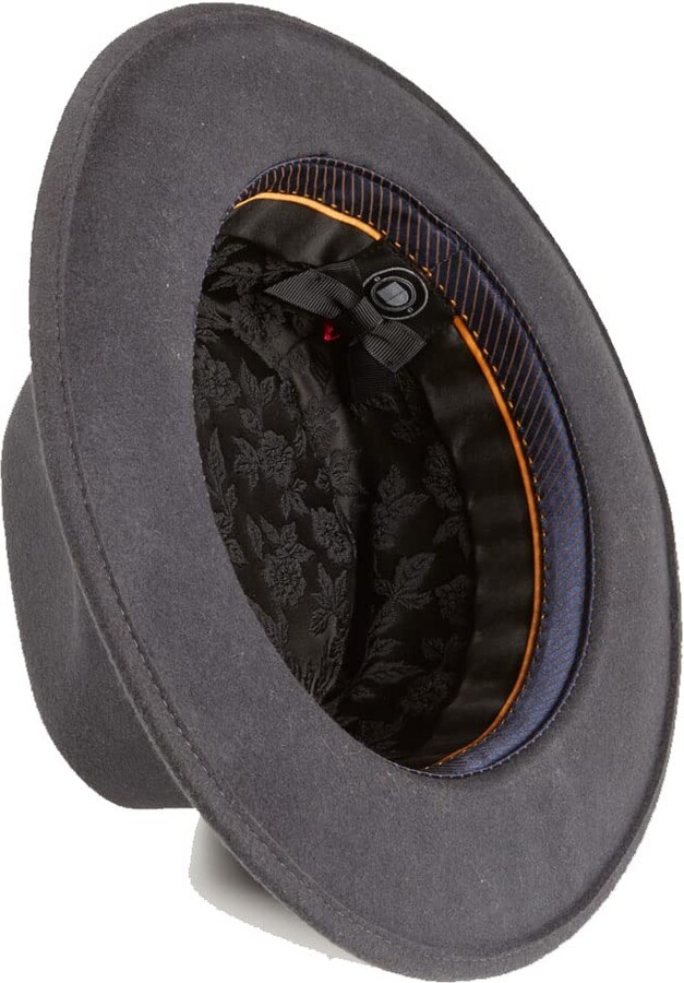 DASMARCA Mens Milange Wool Felt Wide Brim Fedora Hat - James/Pablo Slate - XL - ShopStyle