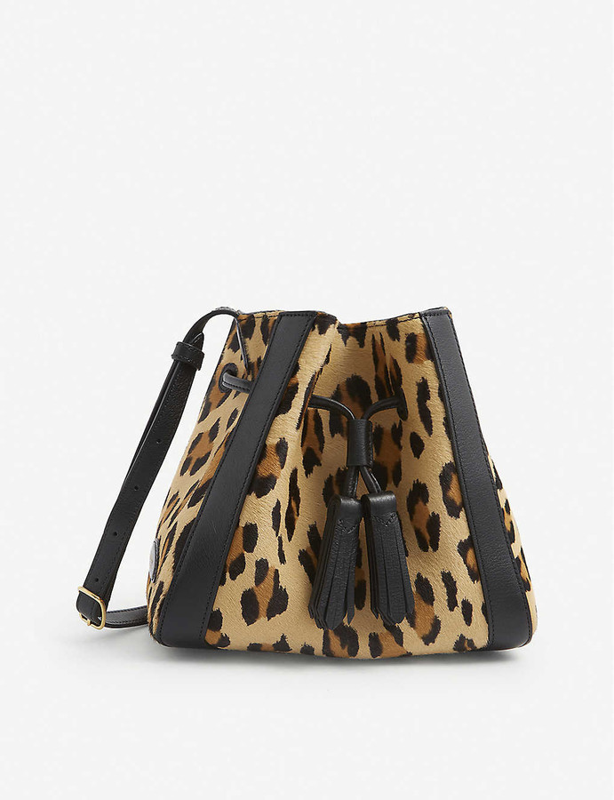 Mulberry Millie mini leopard-print leather tote bag - ShopStyle