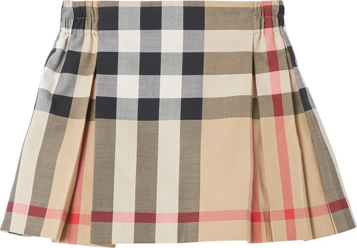 Burberry Kids' Mini Hilde Iconic Check Pleated Skirt - ShopStyle