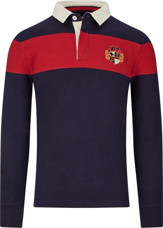 Raging Bull Long Sleeve Chest Panel Rugby - ShopStyle