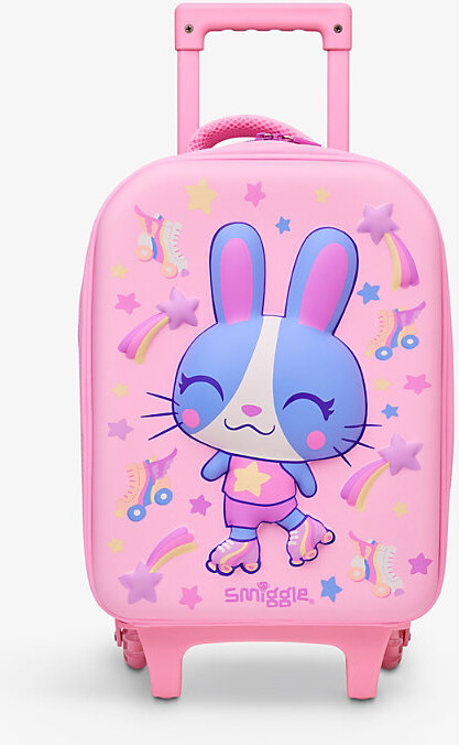 Smiggle Girls Pink Kids Movin Junior Hardtop Woven Suitcase - ShopStyle