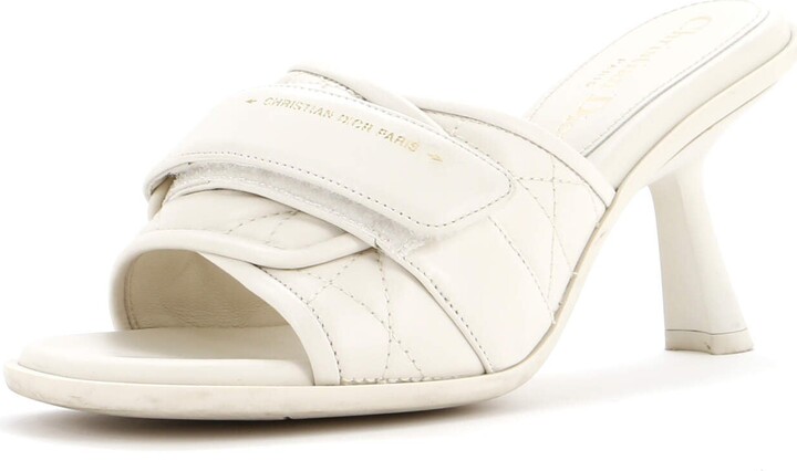 Christian Dior Women's Dio(r)evolution Heeled Slide Sandals Cannage ...