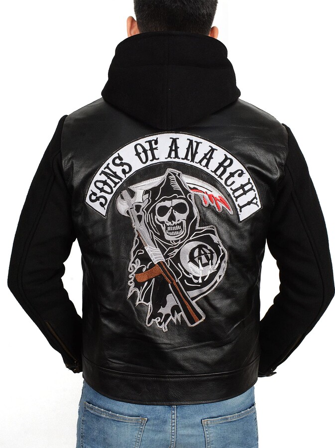 Fashion_First Sons Of Anarchy Jacket Motorcycle Leather Waistcoat Black ...
