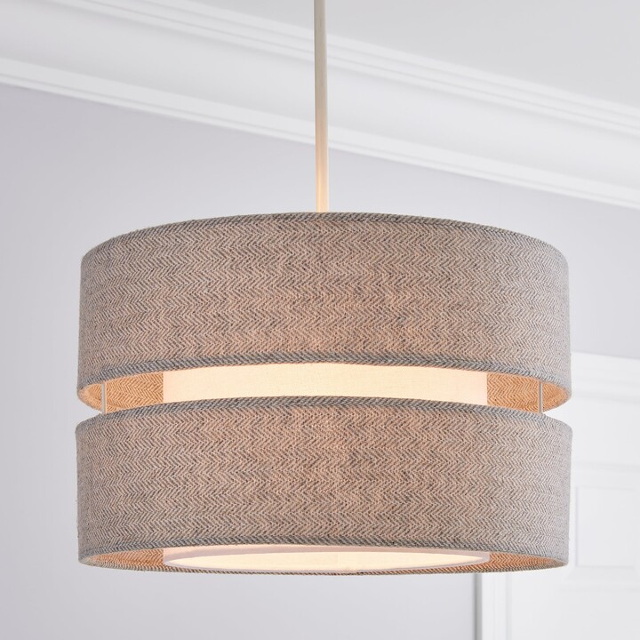Dunelm Frea Lennox Herringbone Lamp Shade White - ShopStyle Ceiling ...