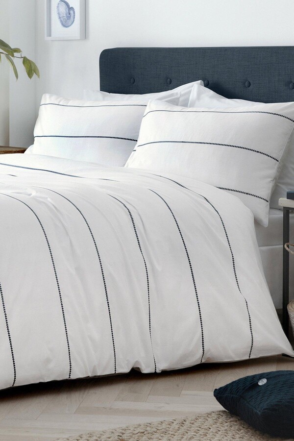Appletree 'Salcombe' 100% Natural Cotton Duvet Cover Set With Piped ...