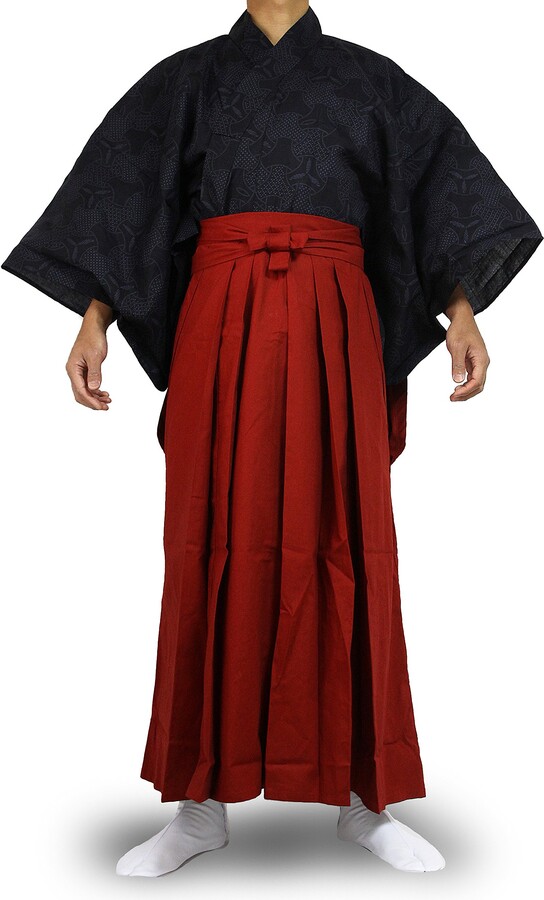 Edoten Japanese Samurai Hakama Uniform 1773NV-RD XL - ShopStyle Robes