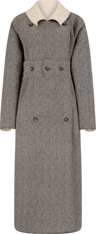 Clothes by Locker Room Oversized Two-Tone Wool-Blend Coat - ShopStyle