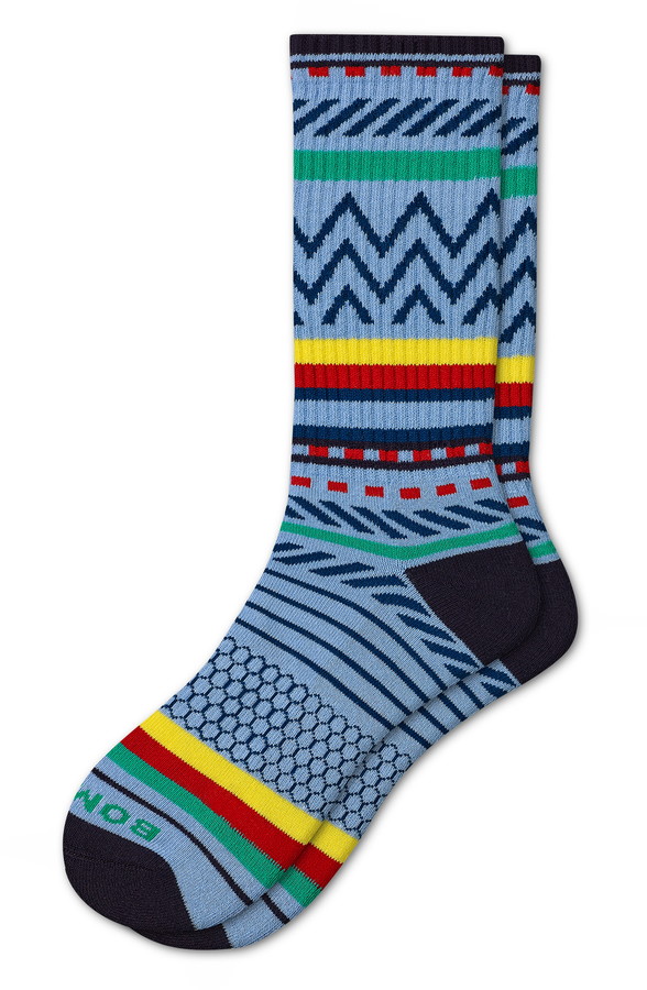 Bombas Chevron Fair Isle Crew Socks - ShopStyle