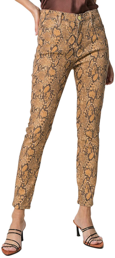 Frame Denim Le High Skinny Crop Python Jean - ShopStyle