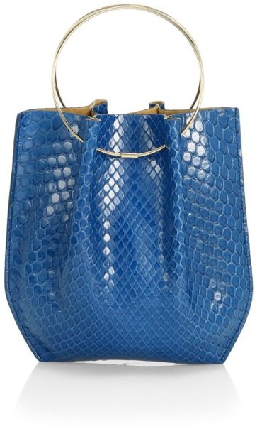 The Row Micro Flat Circle Python Bucket Bag - ShopStyle