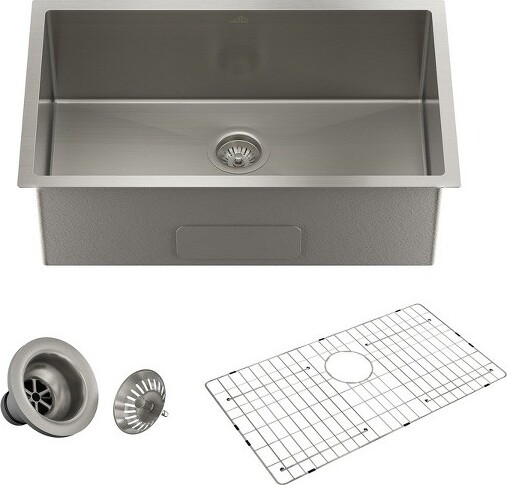 CASAINC 30-inch Undermount Single Bowl Stainless Steel Kitchen Sink ...