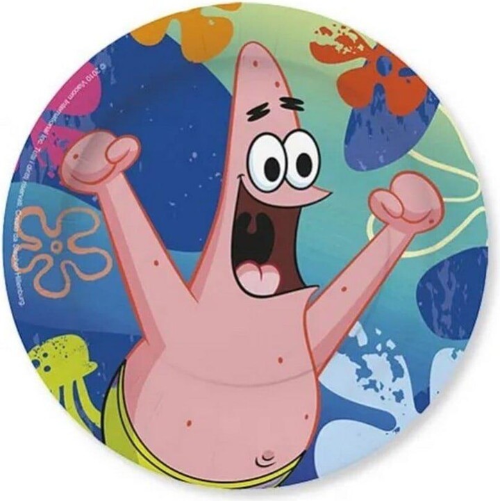 SpongeBob Squarepants Patrick Star Disposable Plates (Pack of 10 ...