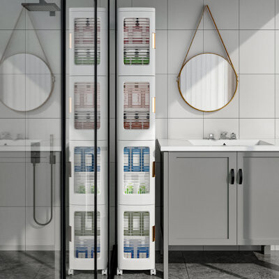 Rebrilliant Aarn 4 Tier Folding Stackable Storage Box, Stackable ...