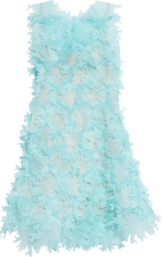 PASKAL clothes Laser Cut Applique Hexagon Organza Dress - ShopStyle