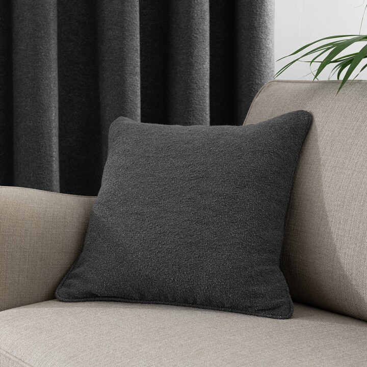 Dunelm Boucle Plain Cushion Graphite (Grey) - ShopStyle