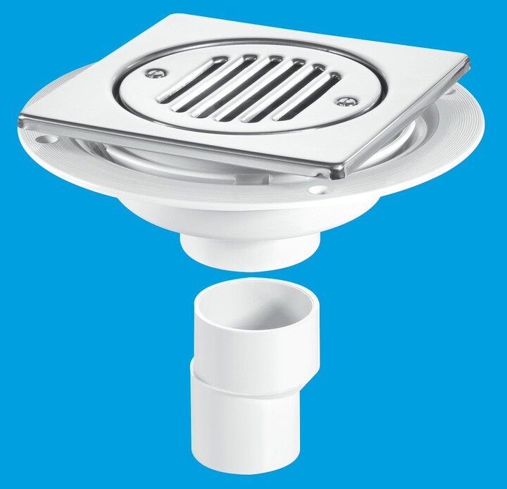 McAlpine USG2T6SS Untrapped Gully. Tile/Grating with removable Grid, 2 ...