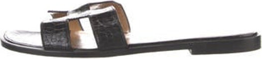 Hermes Vintage Oran Alligator Slides Slides - ShopStyle