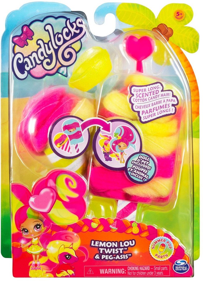 Candylocks Doll + Pet - Lemon Lou Twist 7.5cm Scented Collectable+ Peg ...