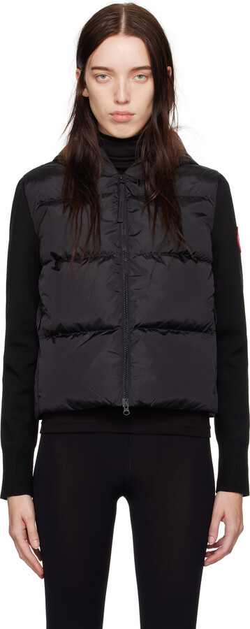 Canada Goose Black HyBridge® Wide Quilt Knit Down Jacket - ShopStyle ...