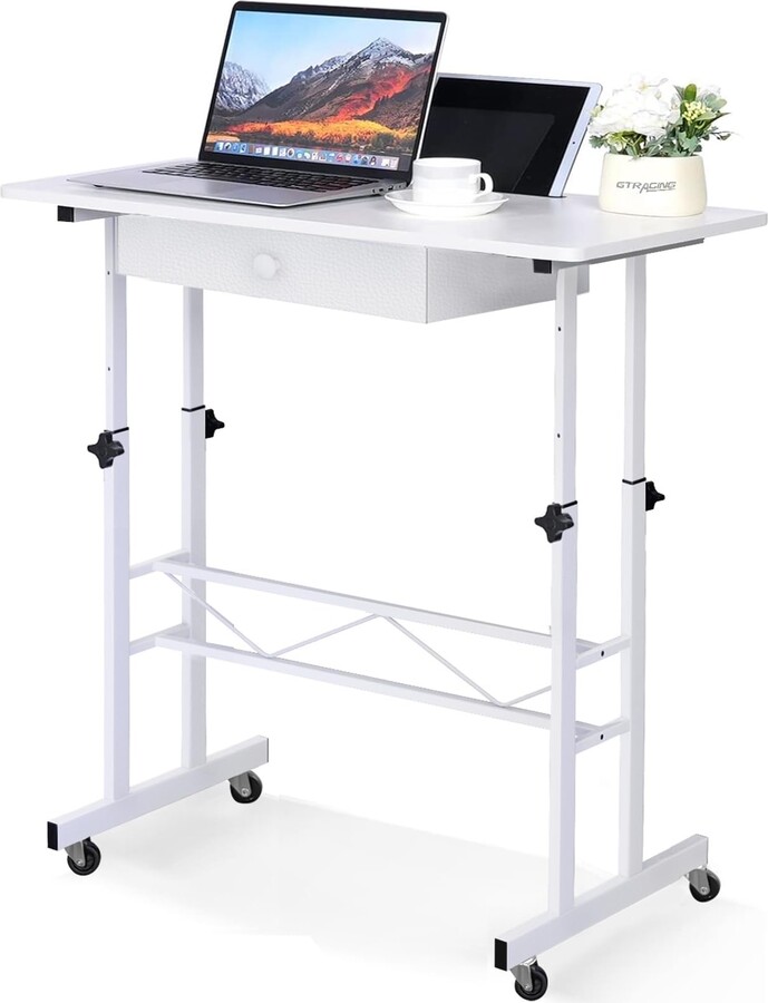 GTRACING Small Standing Desk Adjustable Height Small Computer Desks ...