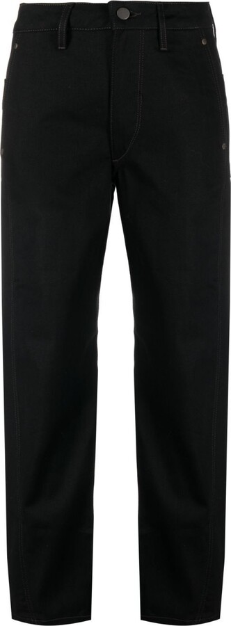 Lemaire Black Twisted High-Rise Straight Jeans - ShopStyle