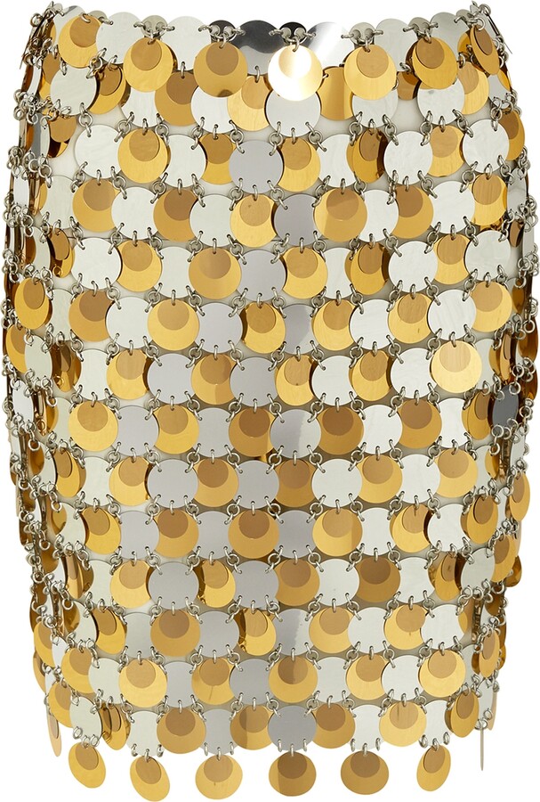 Paco Rabanne Two-tone Paillette Chainmail Mini Skirt - ShopStyle