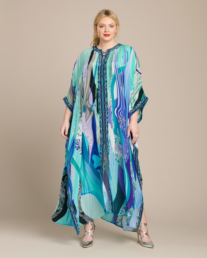 Camilla Long Lace Up Kaftan with Eyelets - ShopStyle Clothes and Shoes