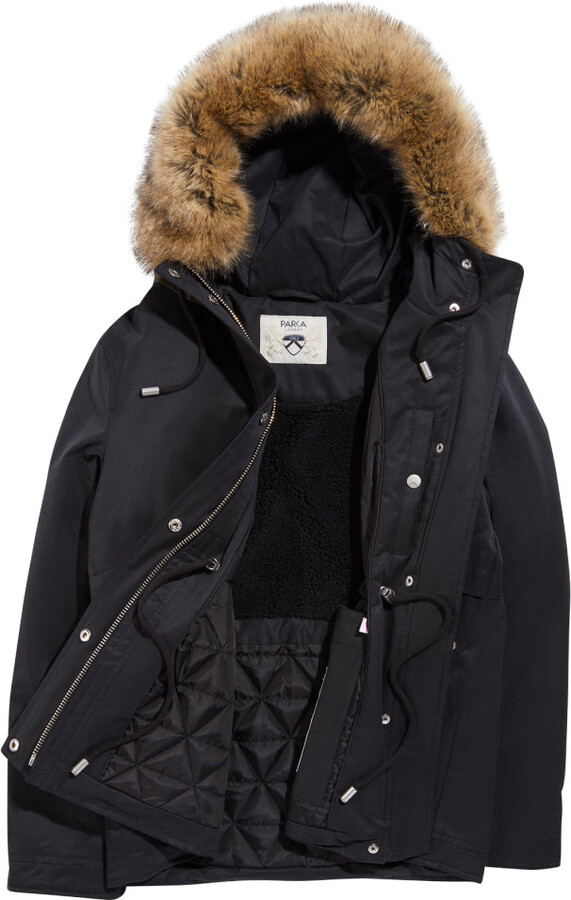 Parka London Women's Wanderer Faux Fur Jacket - Black - ShopStyle