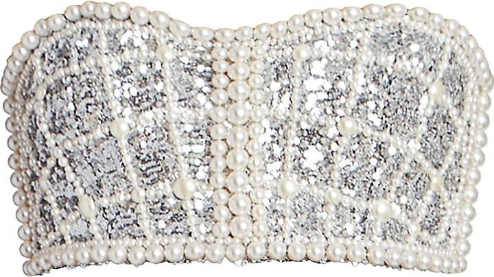 Balmain Sequined Bustier Top - ShopStyle