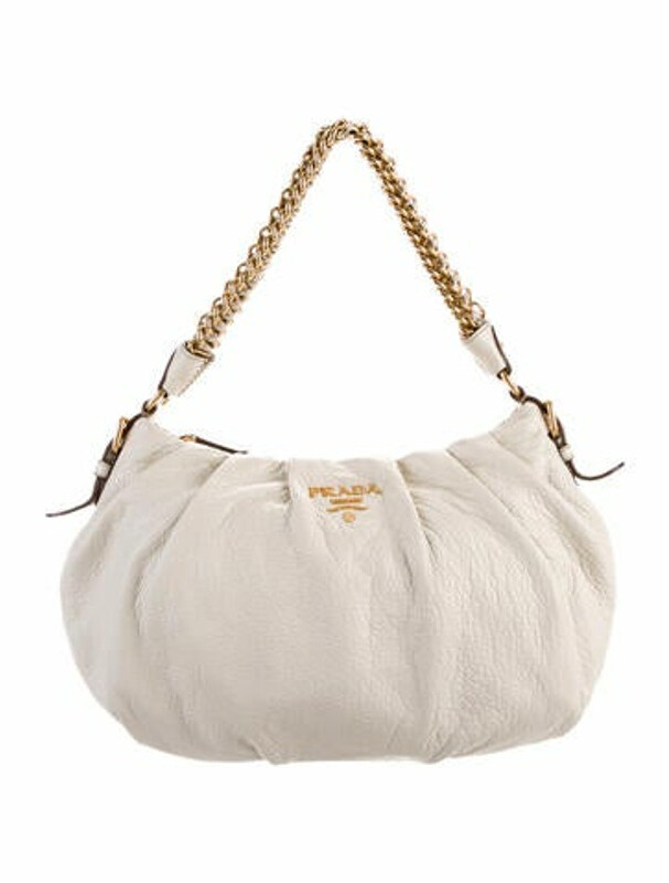 Prada Cervo Lux Chain-Link Bag Bianco - ShopStyle