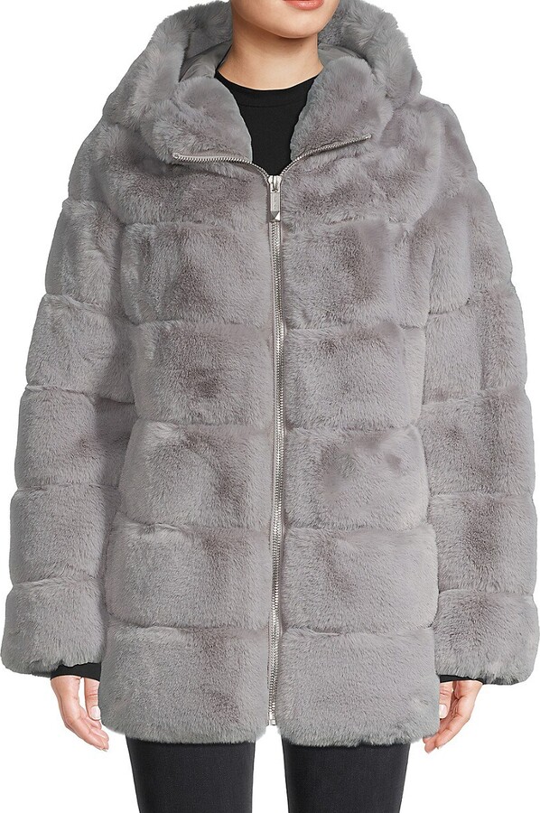 Belle Fare Hooded Faux Fur Coat - ShopStyle