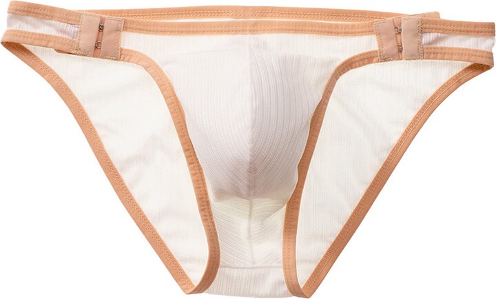Faringoto Men's Bikini Underwear Brazil Backless Men's Underwear White ...
