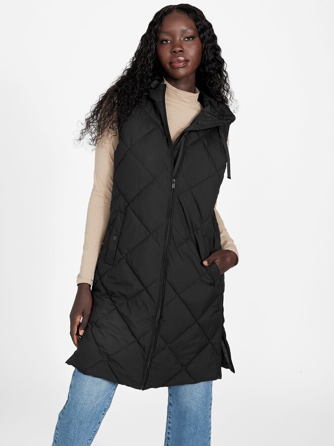 Guess Factory Eco Venna Longline Puffer Vest - ShopStyle