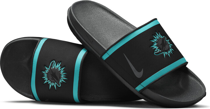 Nike Men's Offcourt (NFL Miami Dolphins) Slides in Black - ShopStyle ...