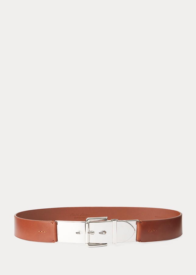 Ralph Lauren Leather Letter-Opener Belt - ShopStyle