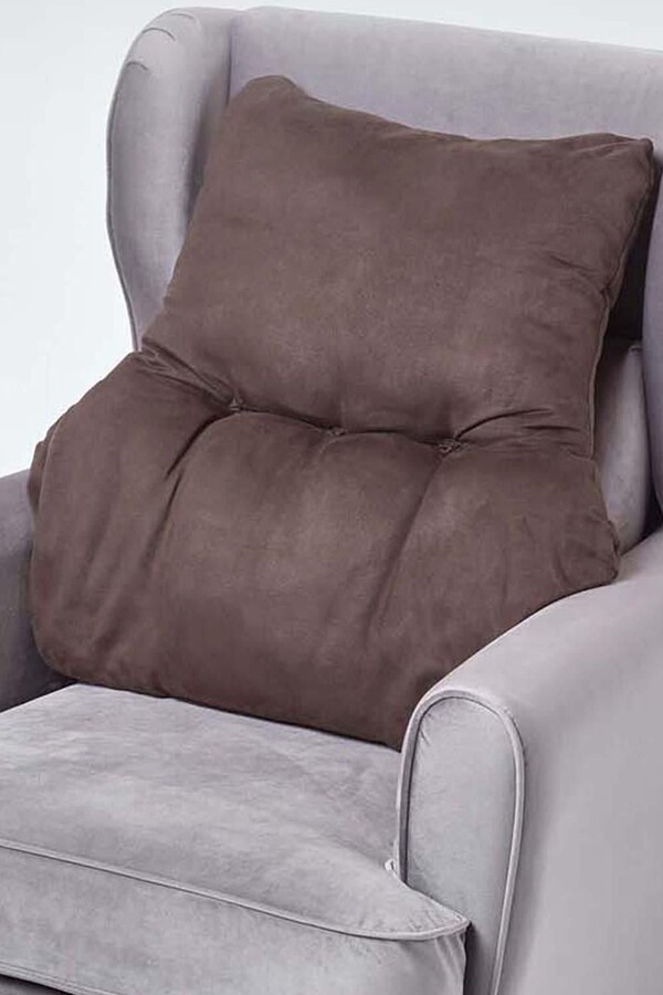 Homescapes Faux Suede Back Support Cushion - ShopStyle