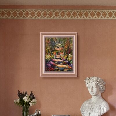 Vault W Artwork Garden Path at Giverny by Claude Monet - Picture Frame ...