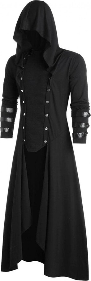 Kuokuo Men's Steampunk Jacket Gothic Medieval Tailcoat Coat Victorian ...
