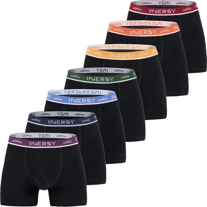 INNERSY Men Boxer Shorts Soft Cotton Briefs Open Pouch Trunks Underwear ...