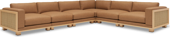 TRP Bailey 6pc Modular Leather Sectional Sofa - ShopStyle