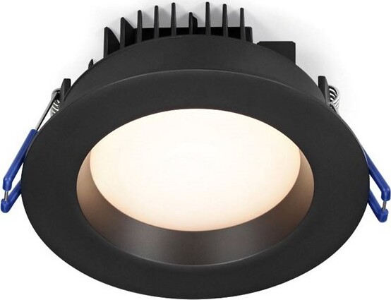 Lotus LED Lights 4 Inch Regressed Plenum Gimbal Round LED Trim in Black ...
