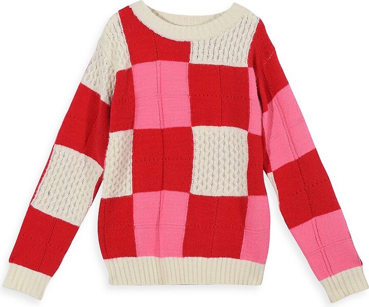 Mini Molly Girl's Checkered Knit Sweater - ShopStyle